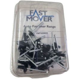 BLACK RIVET 4.0X10mm WIDE FLANGE pk30 | Fast Mover Tools